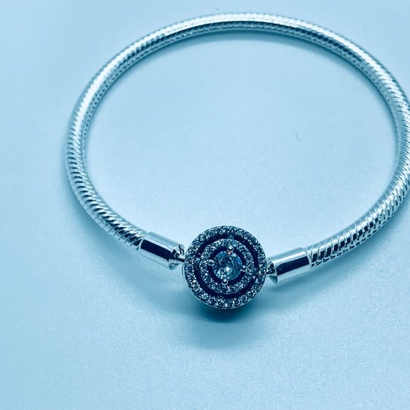 Pandora | Jewelry | Pandora Moments Halo Snake Chain Bracelet 59038c0 ...